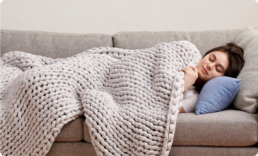 Knitted Weighted Blanket made Of Organic Cotton - Cotton Napper